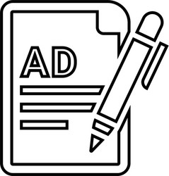 Target ad outline icon line art Royalty Free Vector Image