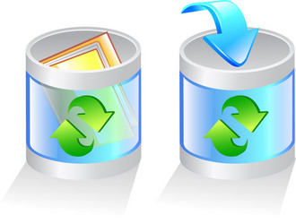 A recycle grabage bin Royalty Free Vector Image