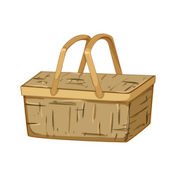 Food picnic basket cartoon Royalty Free Vector Image