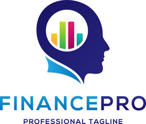 Financial growth logo design Royalty Free Vector Image