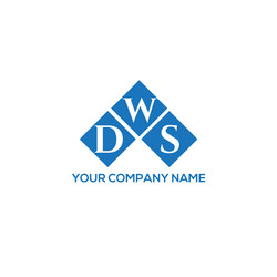Dws letter logo design on black background Vector Image