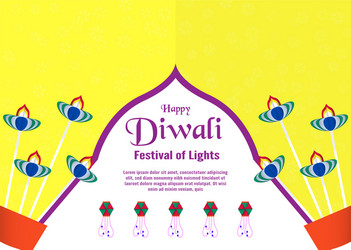 Invitation background for diwali festival Vector Image