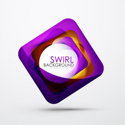 Square swirl abstract banner Royalty Free Vector Image