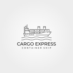 Shipping container line icon logo symbol design Vector Image