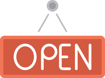 Open label hanging block style icon Royalty Free Vector