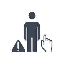 Do not touch people icon Royalty Free Vector Image