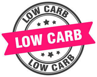 Low carb stamp label on transparent Royalty Free Vector