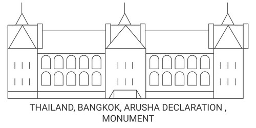 Thailand bangkok arusha declaration monument Vector Image