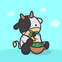 A cow Royalty Free Vector Image - VectorStock