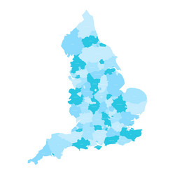 Uk political map of administrative divisions Vector Image