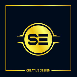 Initial letter se logo template design Royalty Free Vector