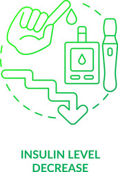 Insulin level decrease concept icon Royalty Free Vector