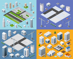 3d city Royalty Free Vector Image - VectorStock