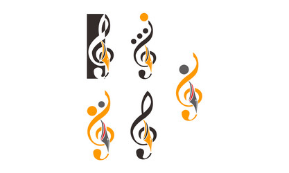 Music education logo design template Royalty Free Vector