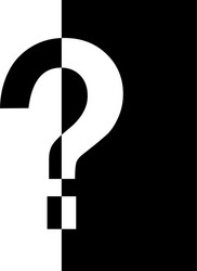 Question mark with face Royalty Free Vector Image