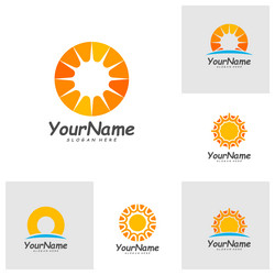 Sun logo design template creative logo Royalty Free Vector