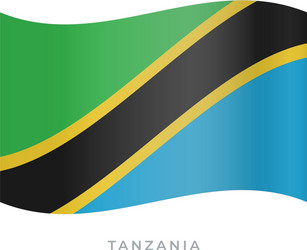 Tanzania flag country nation sign Royalty Free Vector Image