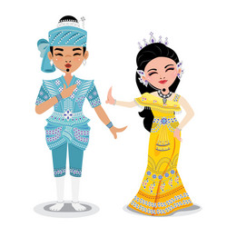 Thai dance Royalty Free Vector Image - VectorStock