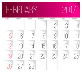 Calendar 2024 template february layout Royalty Free Vector