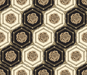 Seamless vintage diagonal pattern with gold chain Vector Image