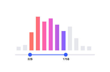 Price range filter Royalty Free Vector Image - VectorStock