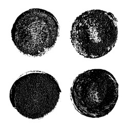 Set of black stamp texture isolated on white Vector Image