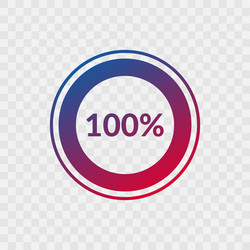 100 percent chart percentage infographics Vector Image