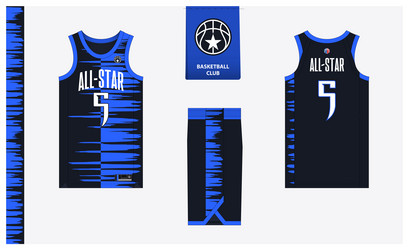 Basketball uniform mockup template and logo Vector Image
