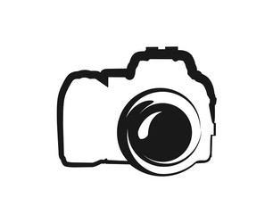 Camera sign black and white icon Royalty Free Vector Image