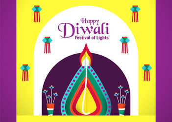 Invitation background for diwali festival Vector Image