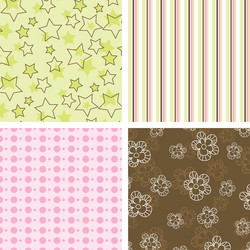 Scrapbook patterns for design Royalty Free Vector Image