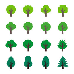 Tree icons Royalty Free Vector Image - VectorStock