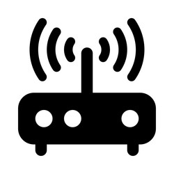 Advance internet router with strong signal Vector Image