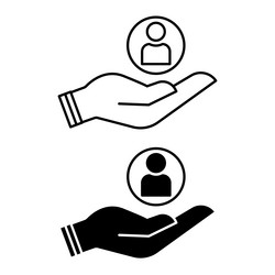 Customers icons black and white Royalty Free Vector Image