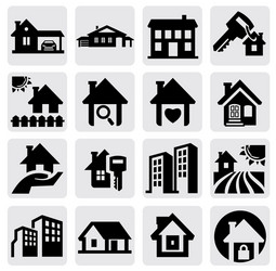 House icon set Royalty Free Vector Image - VectorStock