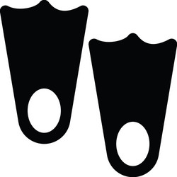 Diving flipper Royalty Free Vector Image - VectorStock