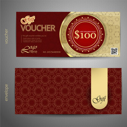 Gift card or voucher template Royalty Free Vector Image