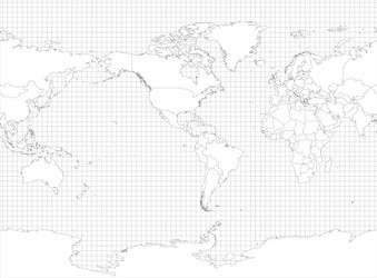 Blank outline map of usa Royalty Free Vector Image