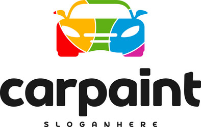 Car paint logo template design wash Royalty Free Vector