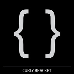 Curly bracket icon Royalty Free Vector Image - VectorStock