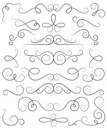 Calligraphy Curls Vector Images (over 10,000)