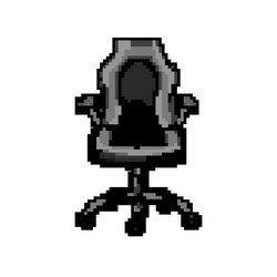 Interior office chair game pixel art Royalty Free Vector