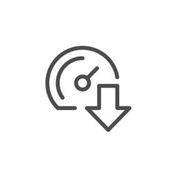 Speed test internet measure speedometer icon fast Vector Image