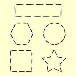 Frames outline set hand drawn decorative doodle Vector Image