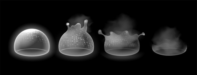 Bubble shields protection force fields realistic Vector Image