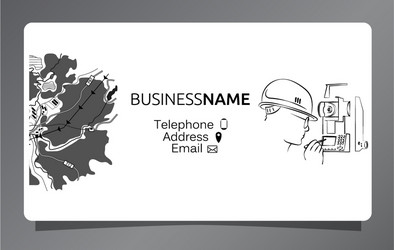 Business card of geodesy and cartography Vector Image
