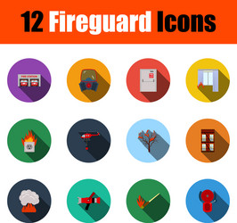 Fireguard icon set Royalty Free Vector Image - VectorStock