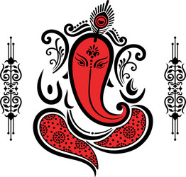 Lord ganesh more pankh Royalty Free Vector Image