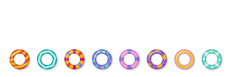 Rubber swim rings Royalty Free Vector Image - VectorStock