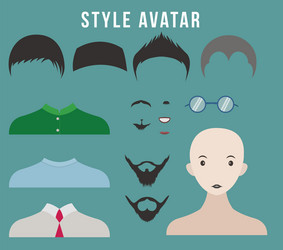 Avatar profile logo emblem modern Royalty Free Vector Image